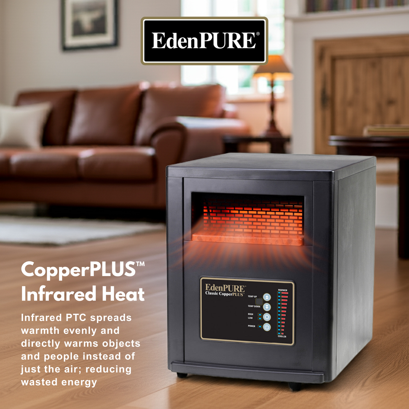 EdenPURE® Classic CopperPLUS™ Infrared Space Heater – Edenpure.com