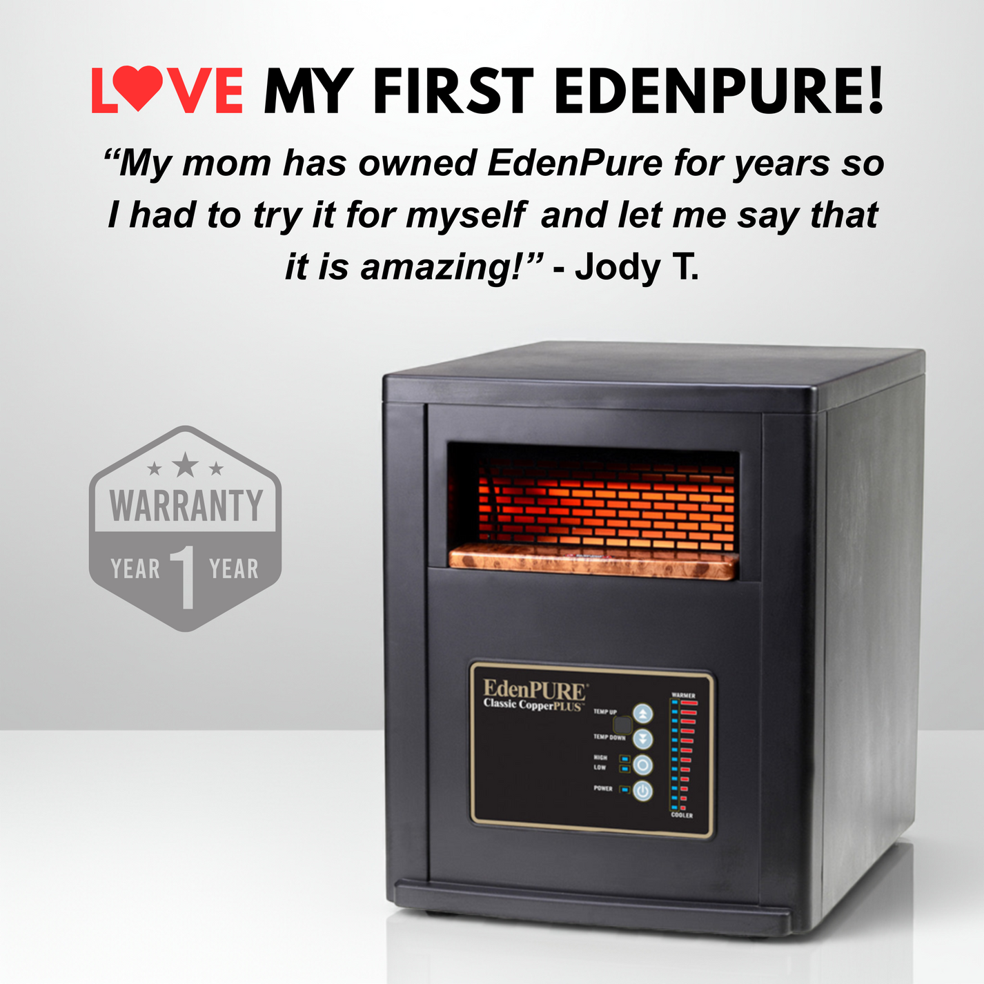 EdenPURE® Classic CopperPLUS™ Infrared Space Heater – Edenpure.com