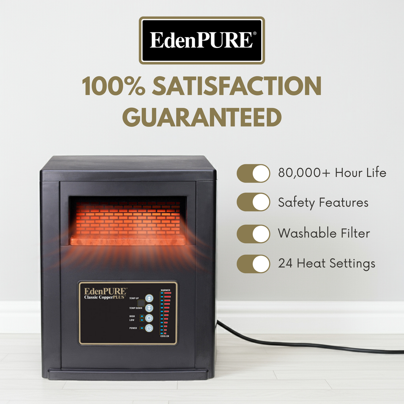 EdenPURE® Classic CopperPLUS™ Infrared Space Heater – Edenpure.com